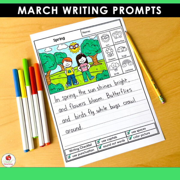 March Writing Prompts Packet - United Teaching