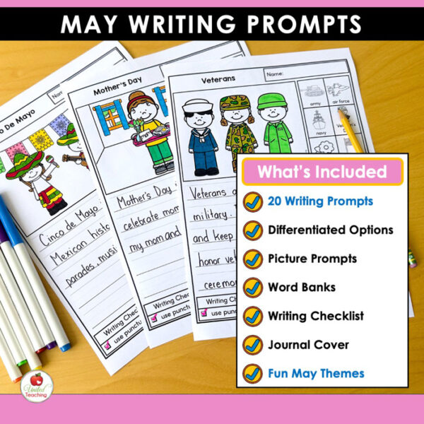 May Writing Prompts Packet - United Teaching