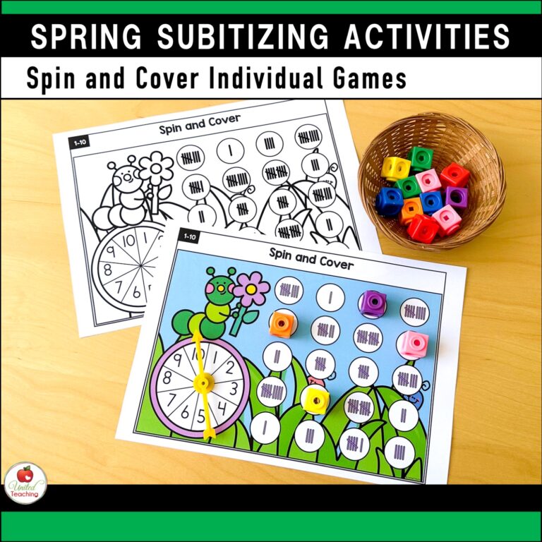 Subitizing Activities Spring Bundle - United Teaching