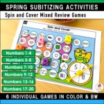Subitizing Activities Spring Bundle - United Teaching