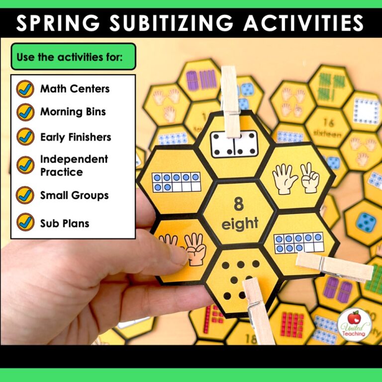 Subitizing Activities Spring Math Bundle - United Teaching