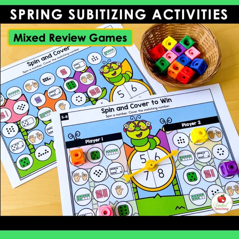 Subitizing Activities Spring Math Bundle - United Teaching