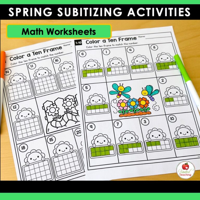 Subitizing Activities Spring Math Bundle - United Teaching