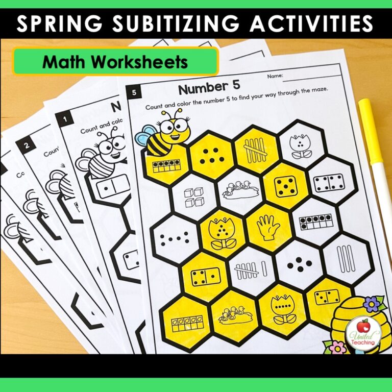 Subitizing Activities Spring Math Bundle - United Teaching