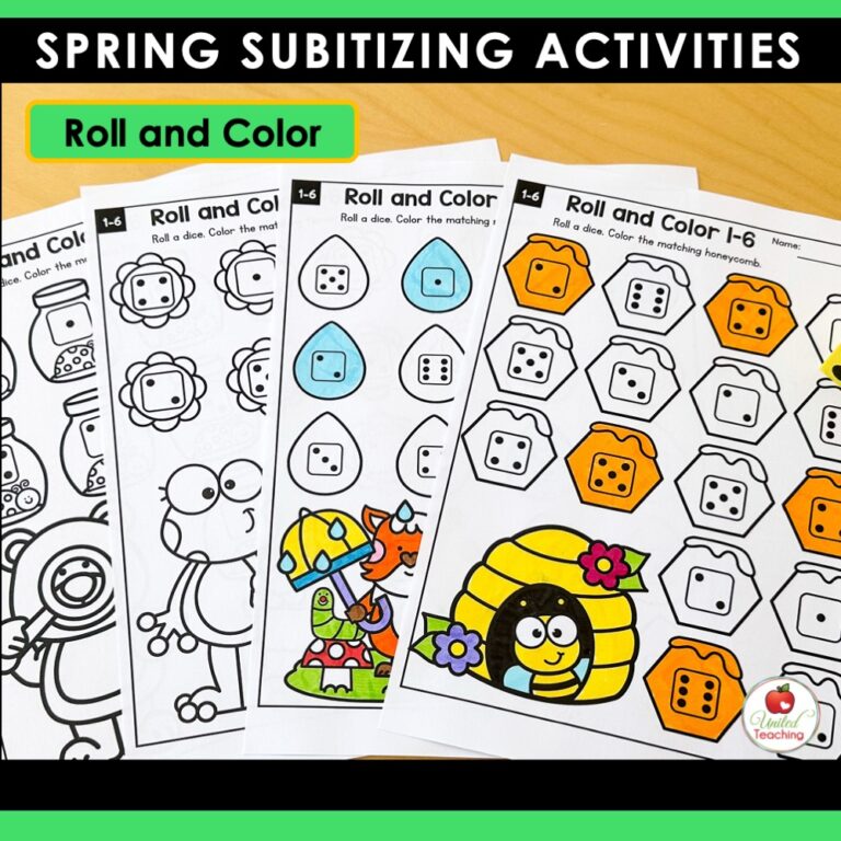 Subitizing Activities Spring Math Bundle - United Teaching