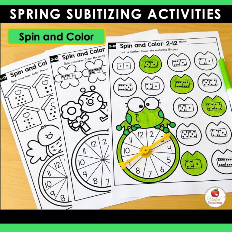 Subitizing Activities Spring Math Bundle - United Teaching