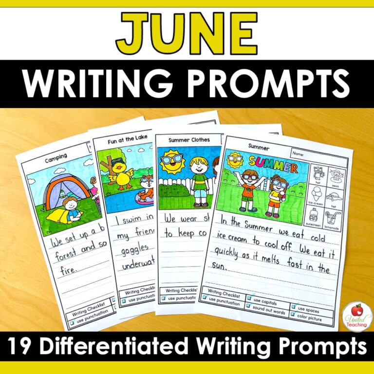 Celebrate Summer with June Writing Prompts for Kindergarten - United ...