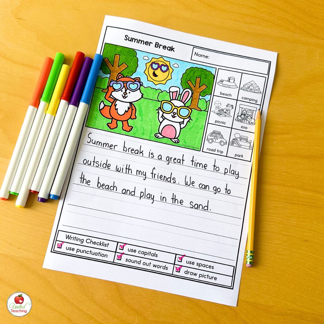 Easy May Writing Prompts to Inspire Kindergarten Writers - United Teaching