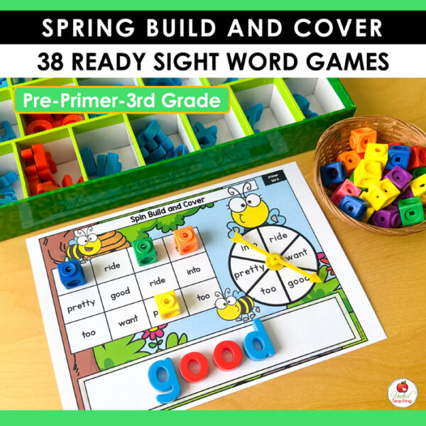 Spring Spin Build and Cover Sight Word Games - United Teaching