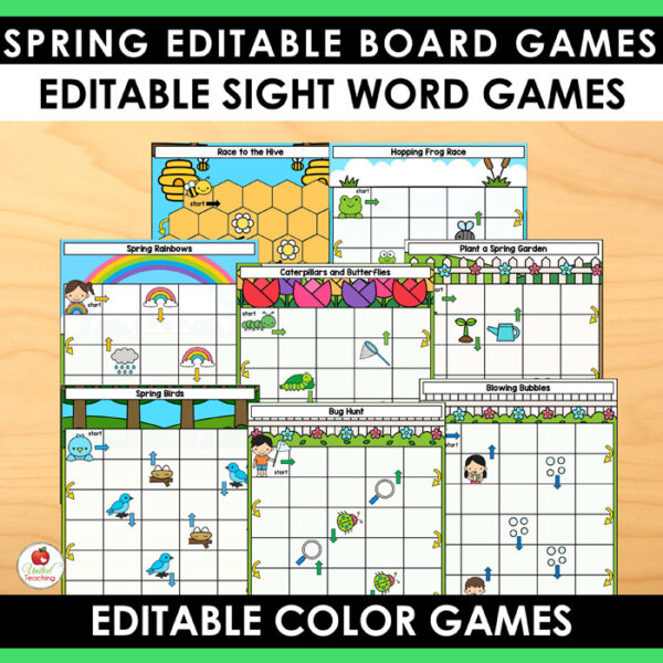 Spring Sight Word Game Boards - United Teaching