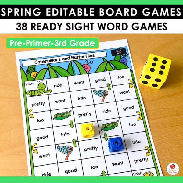 Spring Sight Word Game Boards - United Teaching