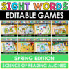 Editable Sight Word Games and Worksheets for Spring Word Work - United ...