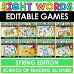 Editable Sight Word Games and Worksheets for Spring Word Work - United ...