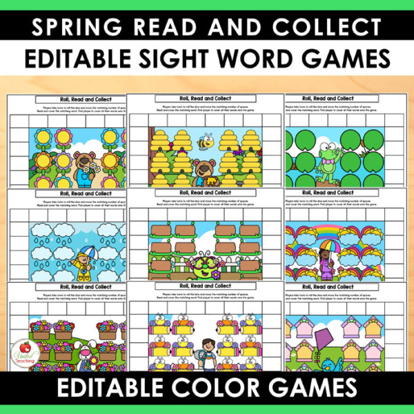 Spring Read and Collect Sight Word Games - United Teaching