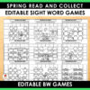 Spring Read and Collect Sight Word Games - United Teaching