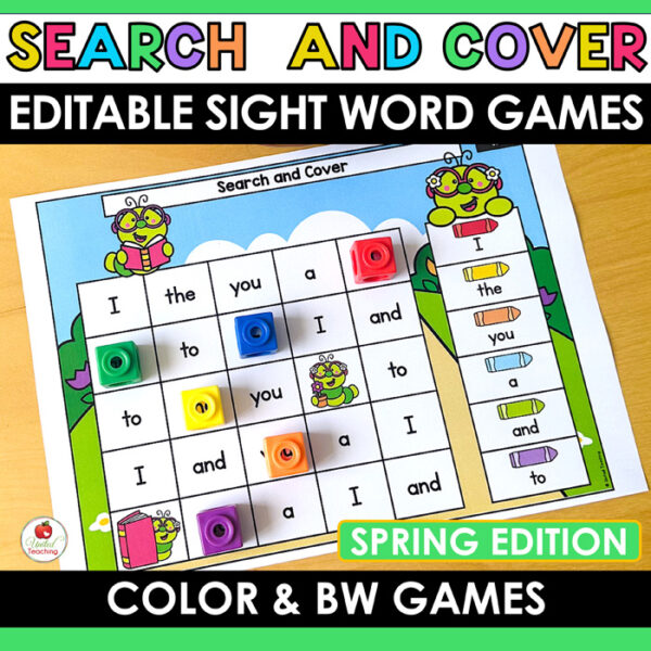 Spring Search and Cover Sight Word Games - United Teaching