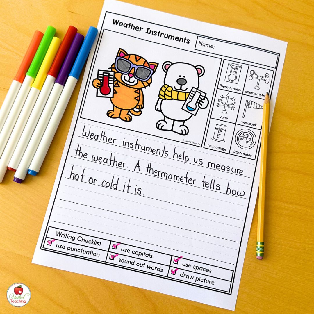 Easy May Writing Prompts to Inspire Kindergarten Writers - United Teaching