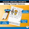 August Writing Prompts Packet - United Teaching