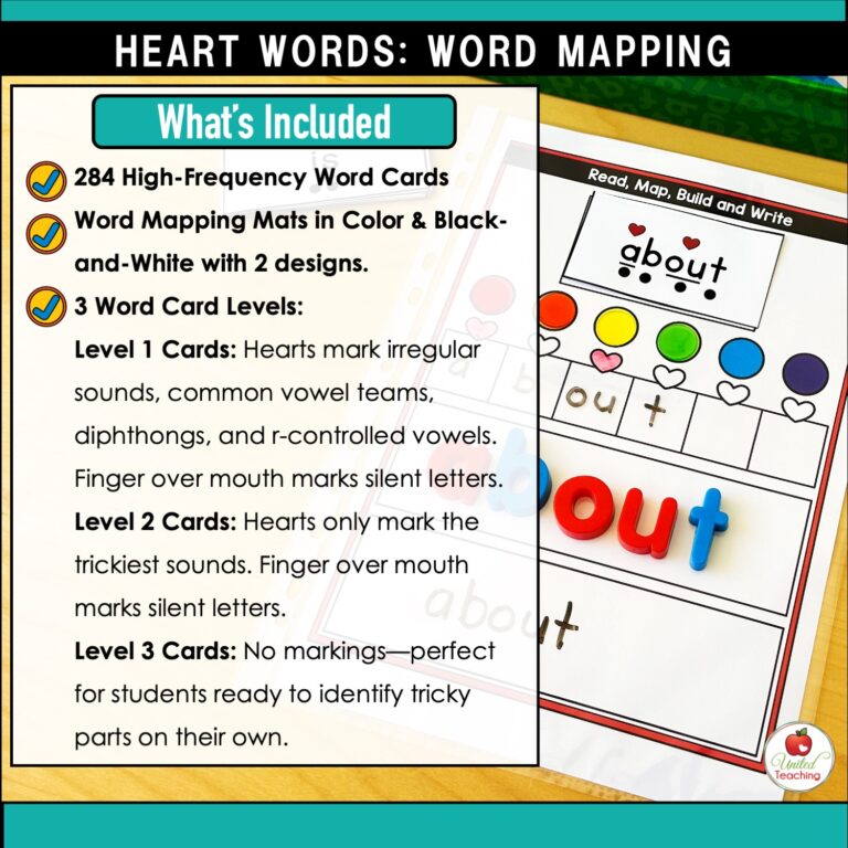 Heart Words Word Mapping Bundle - United Teaching