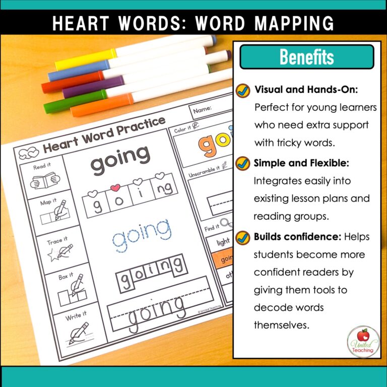 Heart Words Word Mapping Worksheets Packet - United Teaching