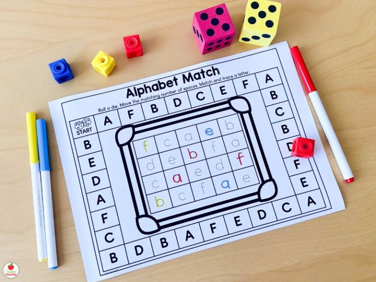 Alphabet Dice and Spinner Games for Letters and Sounds - United Teaching