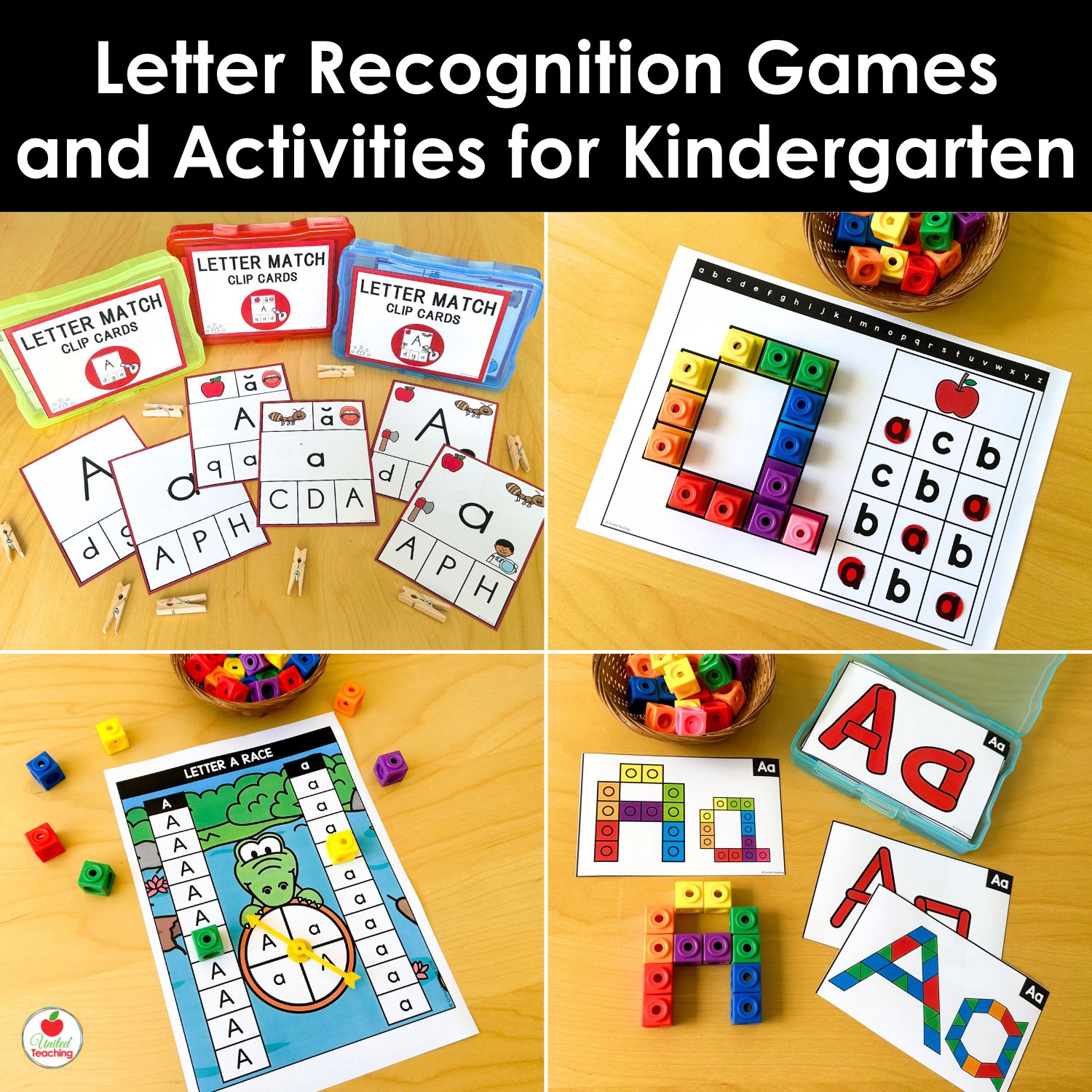 Printable Letter Recognition Games for Kindergarten - United Teaching