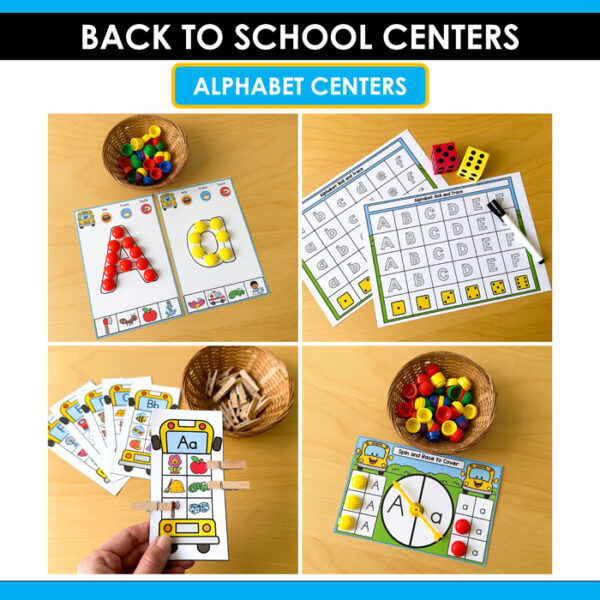 Back to School Math and Literacy Kindergarten Centers - United Teaching