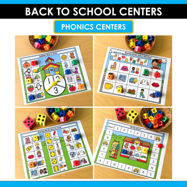 Back to School Math and Literacy Kindergarten Centers - United Teaching