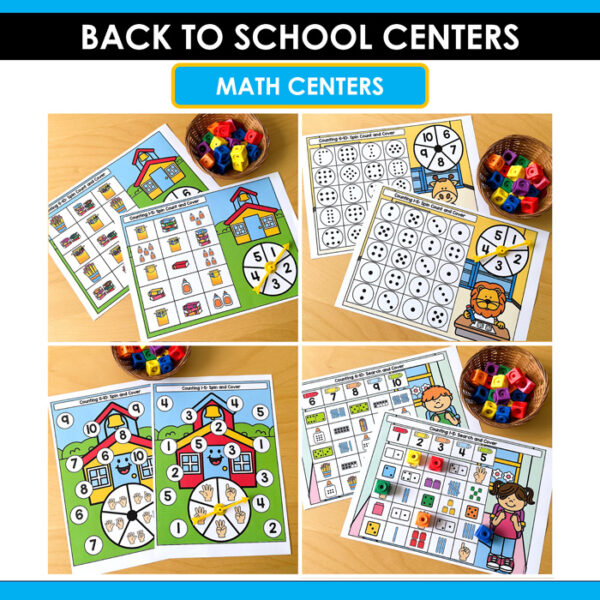 Back to School Math and Literacy Kindergarten Centers - United Teaching