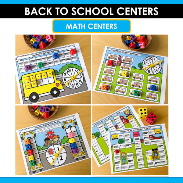 Back to School Math and Literacy Kindergarten Centers - United Teaching