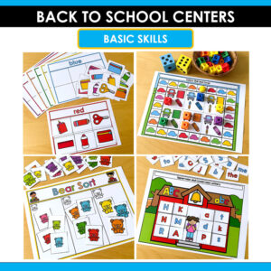 Back to School Math and Literacy Kindergarten Centers - United Teaching