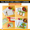 Fall Math and Literacy Centers for Kindergarten Bundle - United Teaching