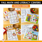Fall Math and Literacy Centers for Kindergarten Bundle - United Teaching