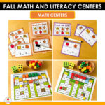 Fall Math and Literacy Centers for Kindergarten Bundle - United Teaching