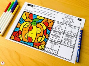 Science of Reading Aligned Phonics Color by Code Fall Worksheets ...