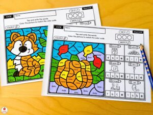 Science of Reading Aligned Phonics Color by Code Fall Worksheets ...