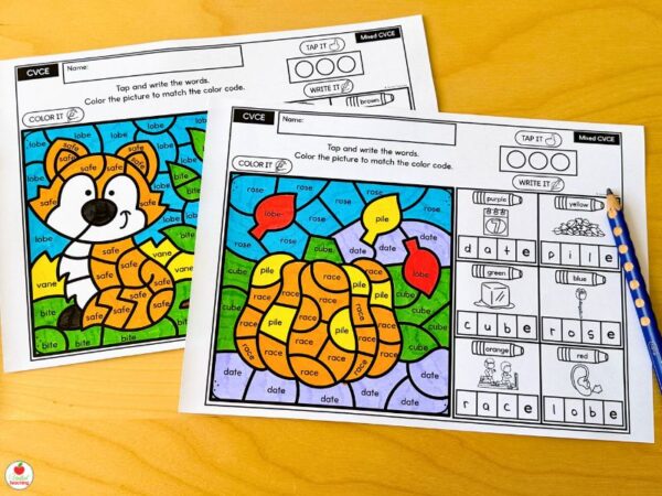 Science of Reading Aligned Phonics Color by Code Fall Worksheets ...