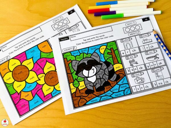 Science of Reading Aligned Phonics Color by Code Fall Worksheets ...