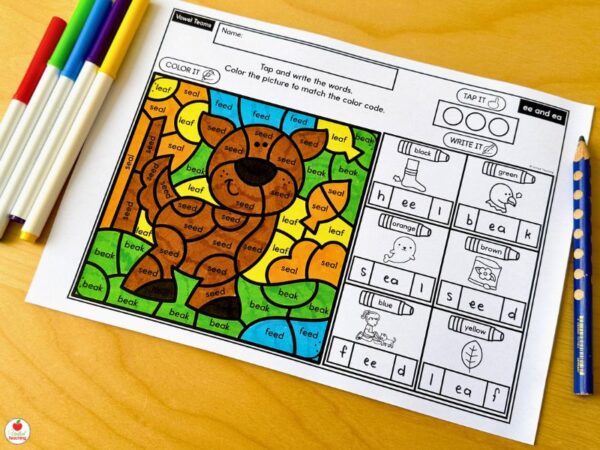 Science of Reading Aligned Phonics Color by Code Fall Worksheets ...