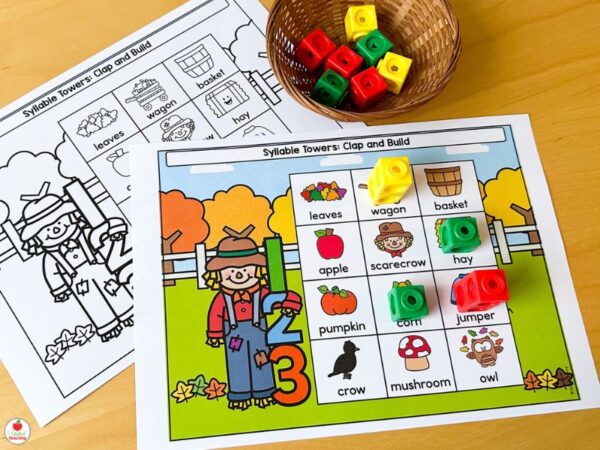 Fall Literacy Centers for Kindergarten - United Teaching