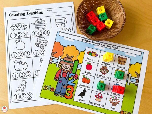 Fall Literacy Centers for Kindergarten - United Teaching