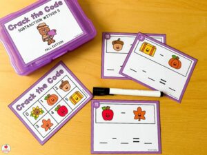 Fall Math Centers for Kindergarten - United Teaching