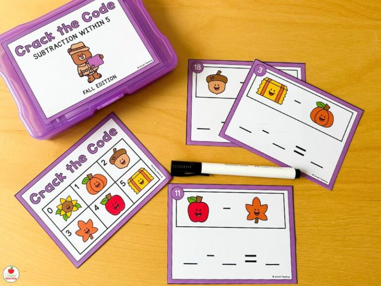 Fall Math Centers for Kindergarten - United Teaching