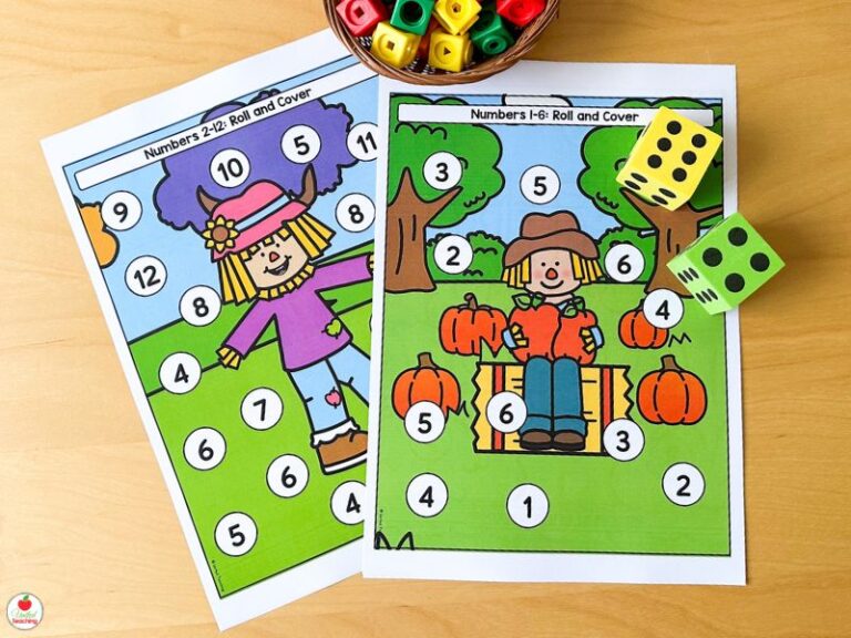 Fall Math Centers for Kindergarten - United Teaching