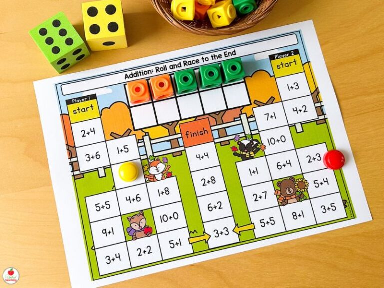 Fall Math Centers for Kindergarten - United Teaching