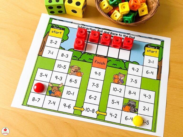 Fall Math Centers for Kindergarten - United Teaching