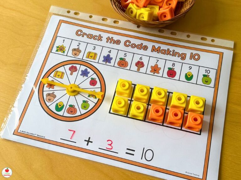 Hands-On Crack the Code Math Activities That Solidify the Make 10 ...