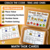 Math Decoders™ – Crack the Code Math Task Cards – Tens and Ones Fall ...