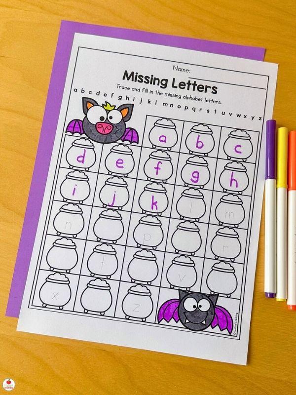 Halloween Literacy Worksheets for Kindergarten - United Teaching
