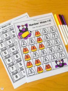 Halloween Math Worksheets for Kindergarten - United Teaching